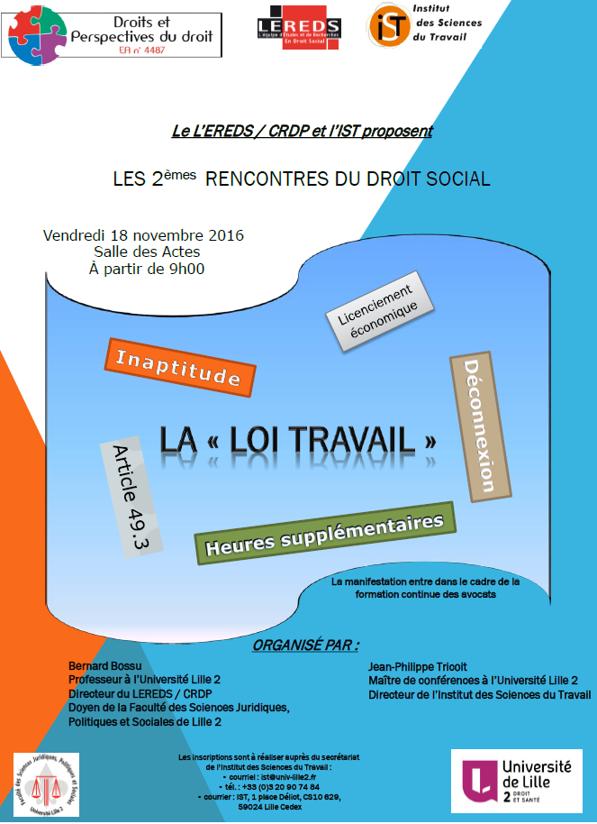 La loi travail: Centre de Recherche Droits et Perspectives du droit ULR ...